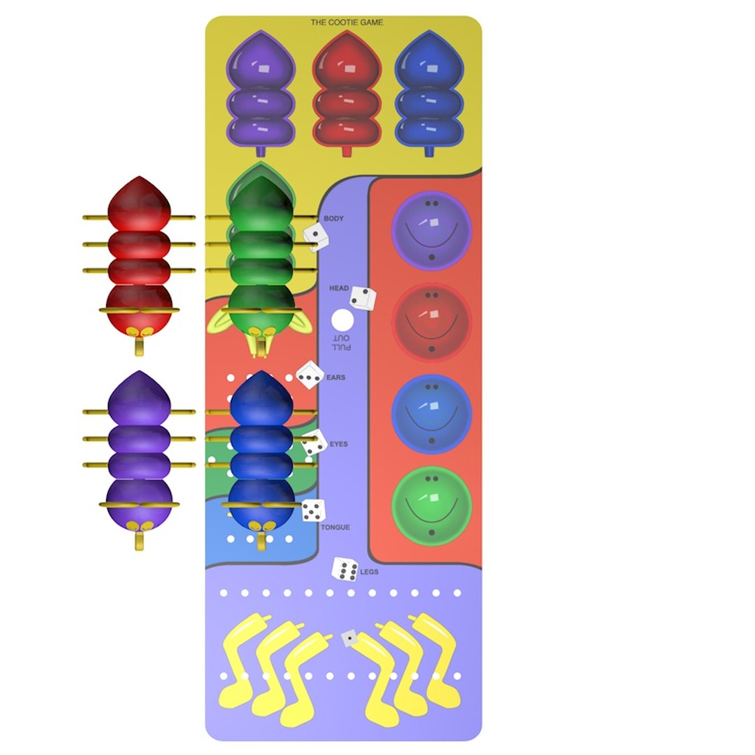 Cootie Board Toy 3d Model