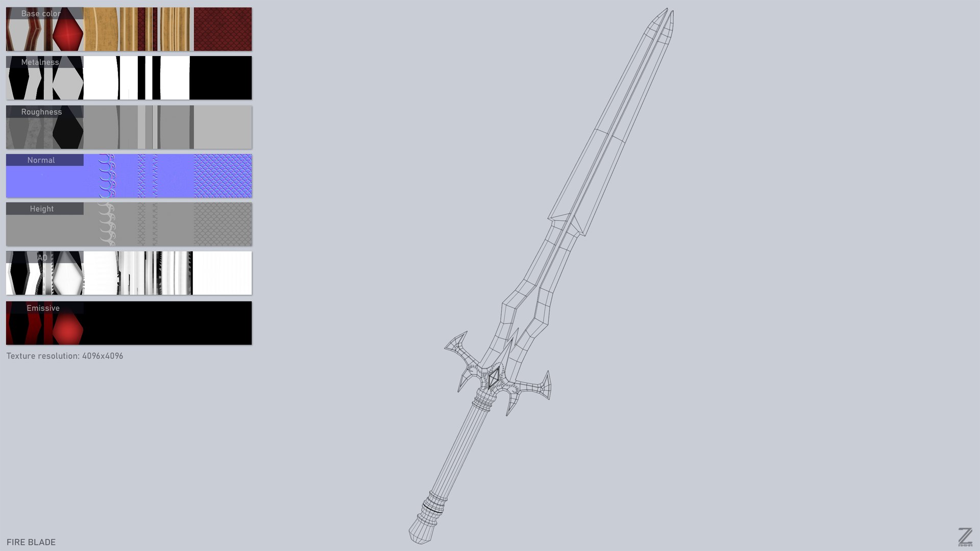 3D Fire Blade Collection Model - TurboSquid 2248658