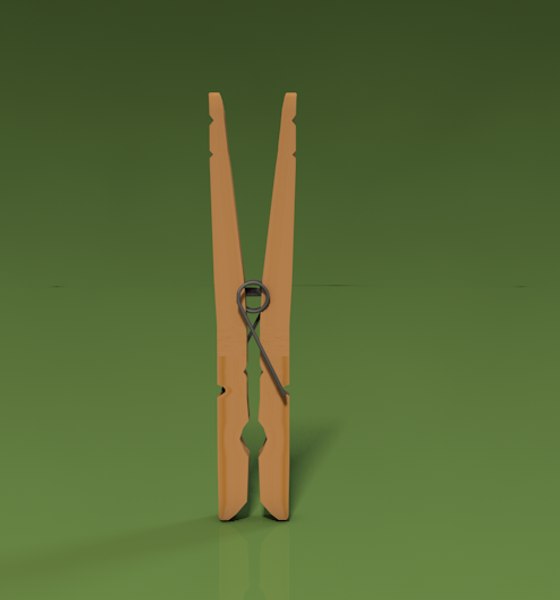 3d clothes pin model