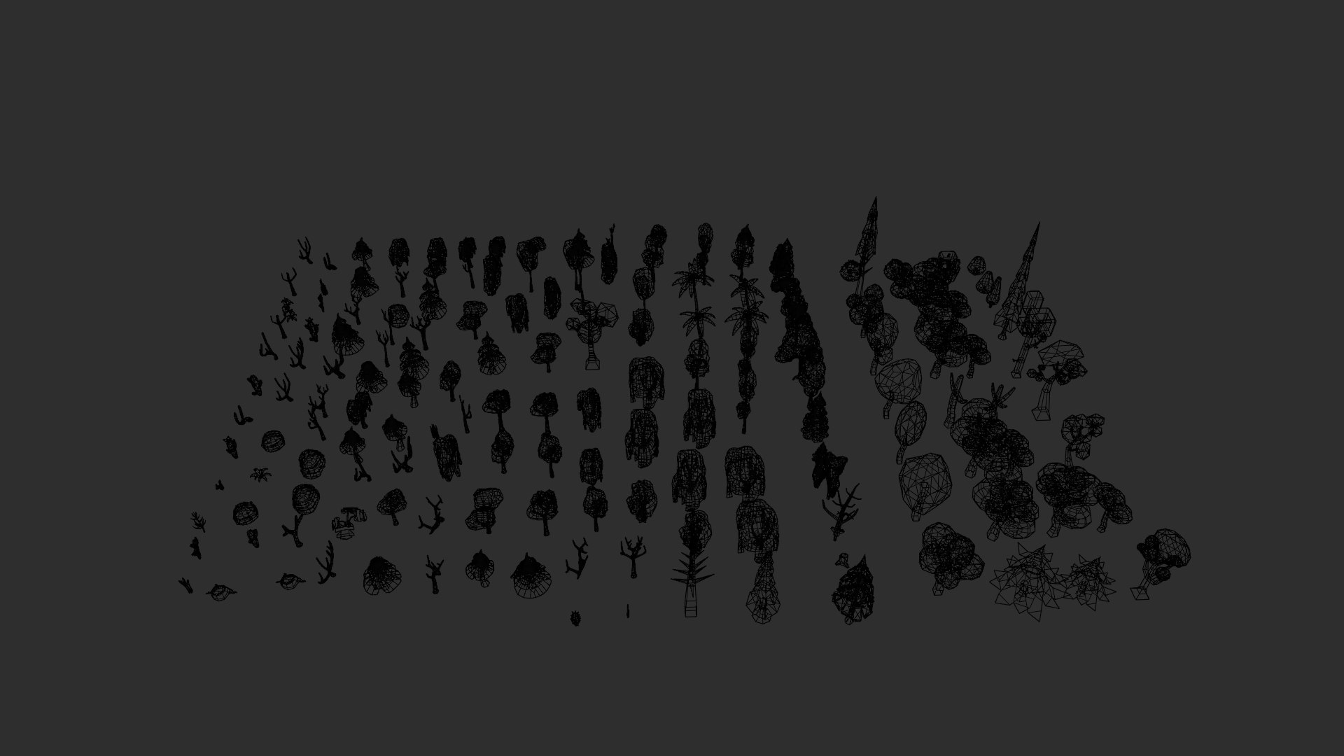 3D 165 Low Poly Tree Asset Pack Model - TurboSquid 1817743