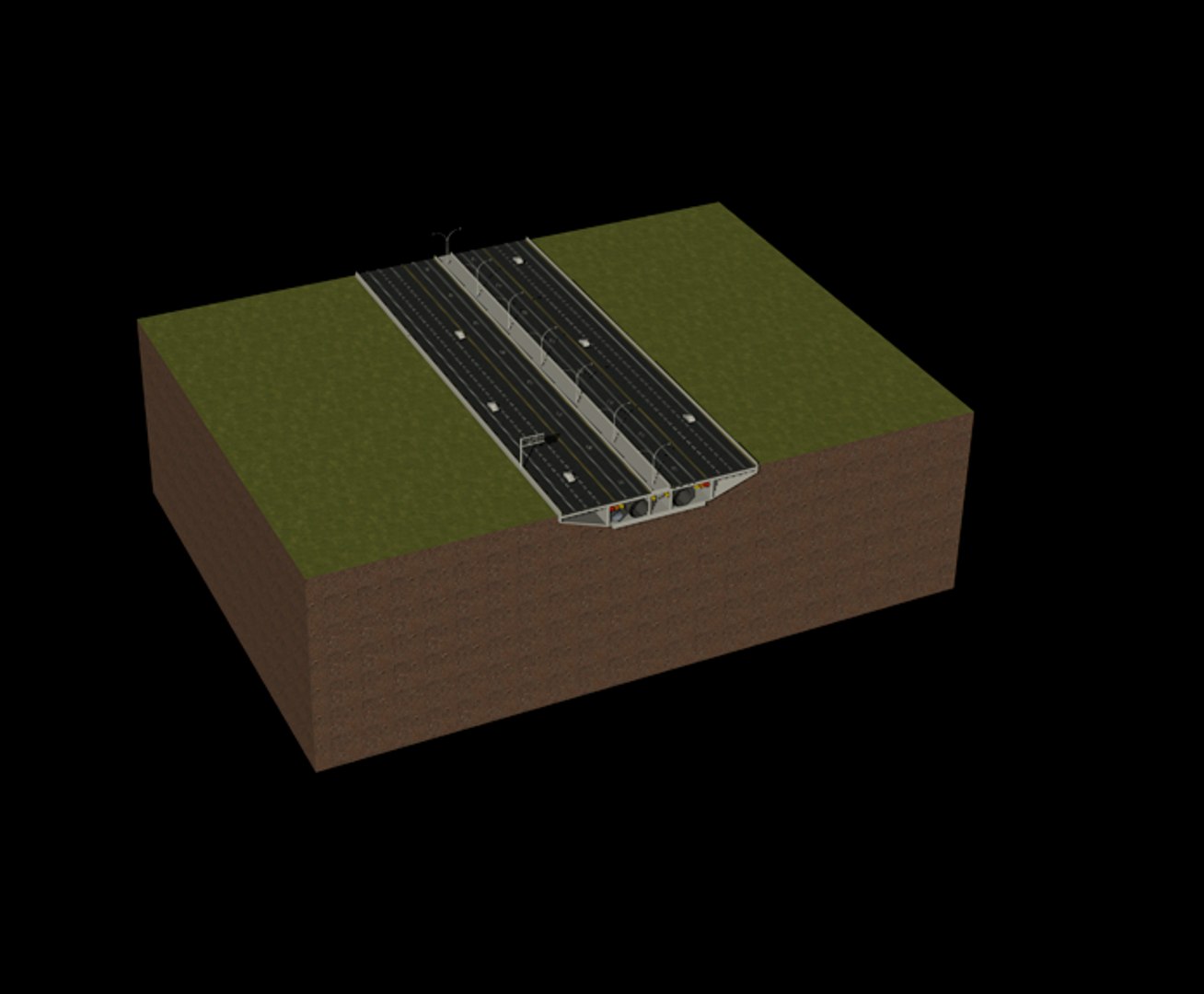 3d Model Highway Cross Section