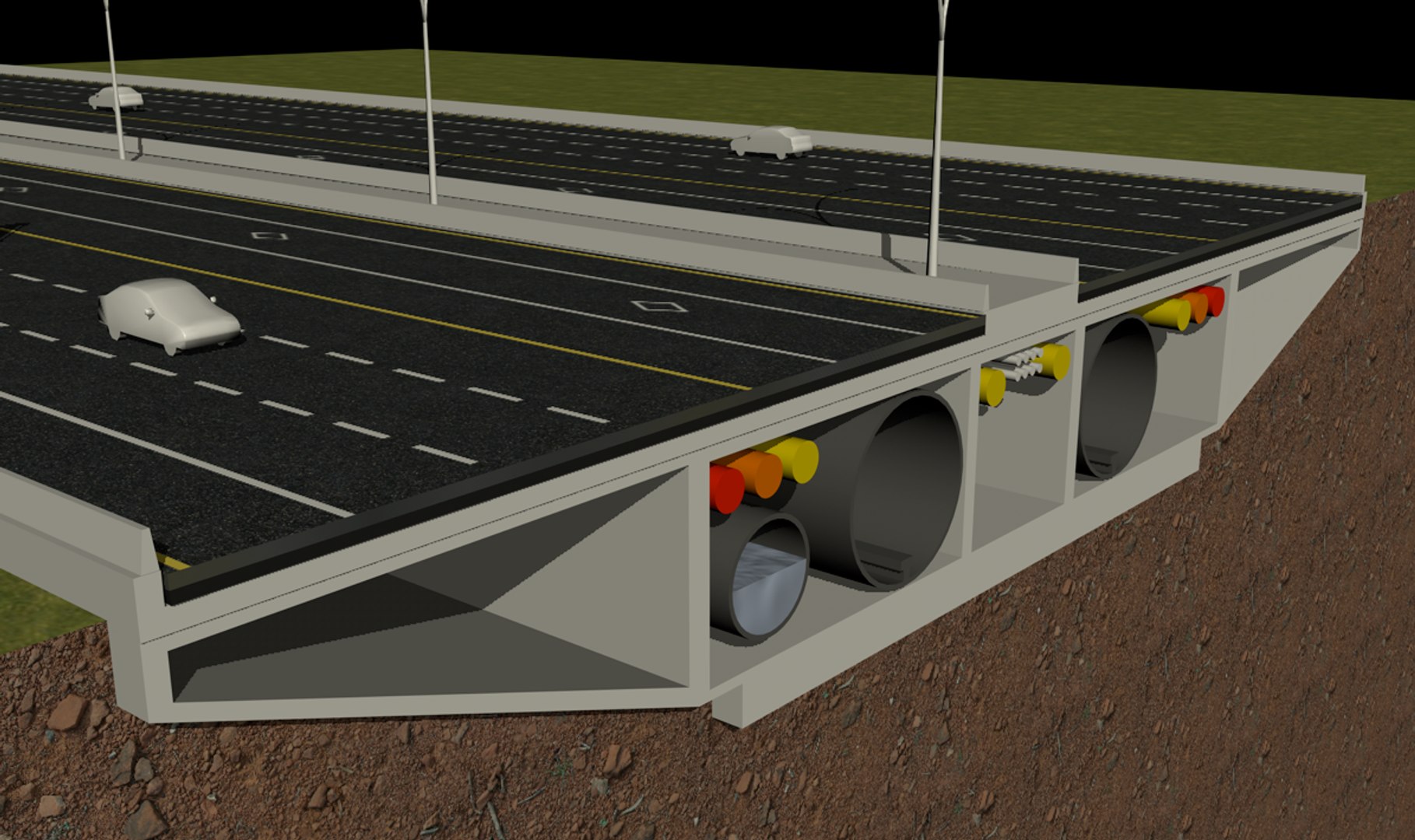 3d Model Highway Cross Section