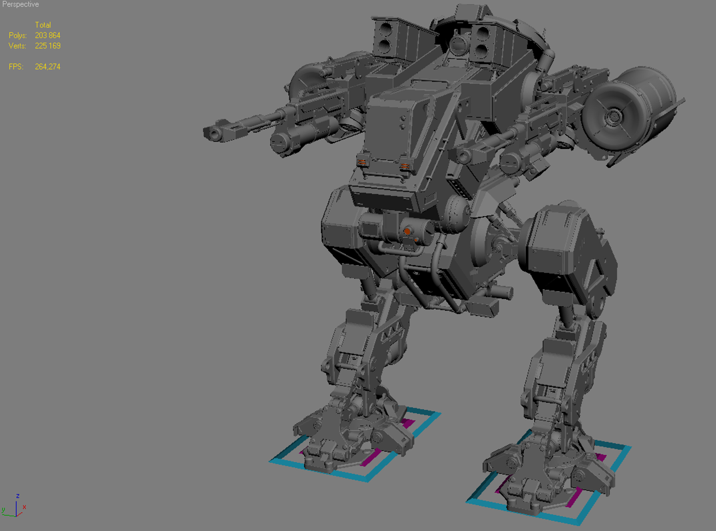 3D FBX Mech Robot mecha