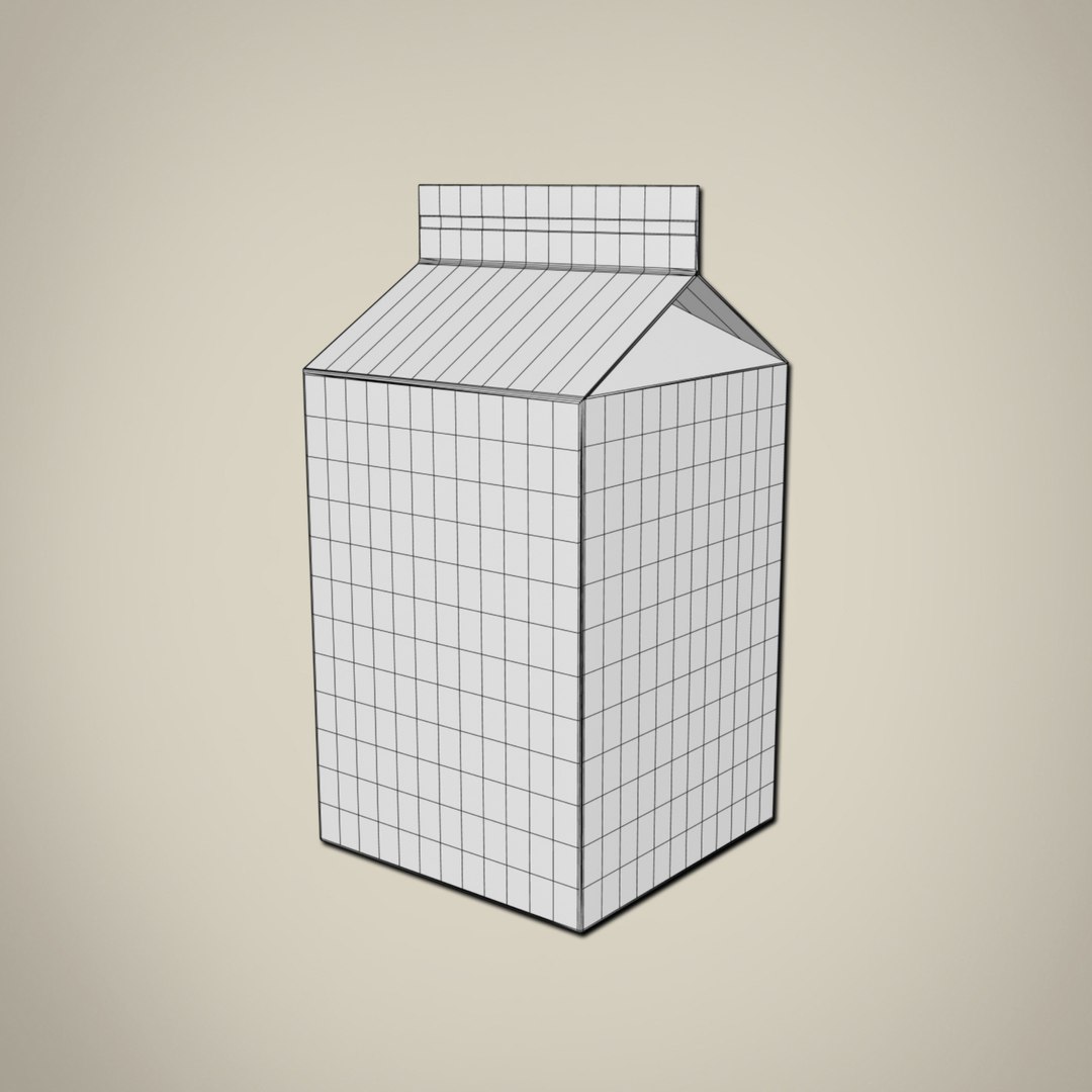 3D Milk Carton Model - TurboSquid 1746472