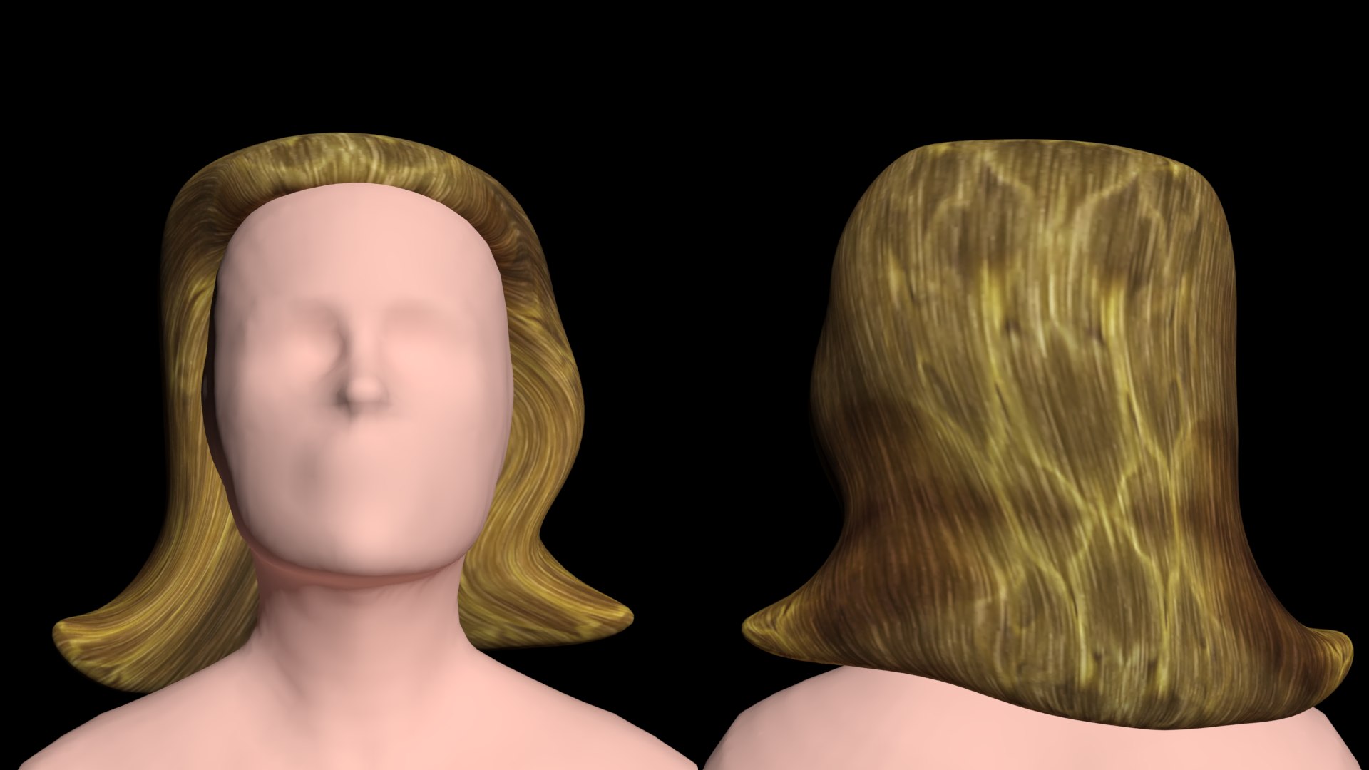 Free 3D Woman Hair Model - TurboSquid 1604993