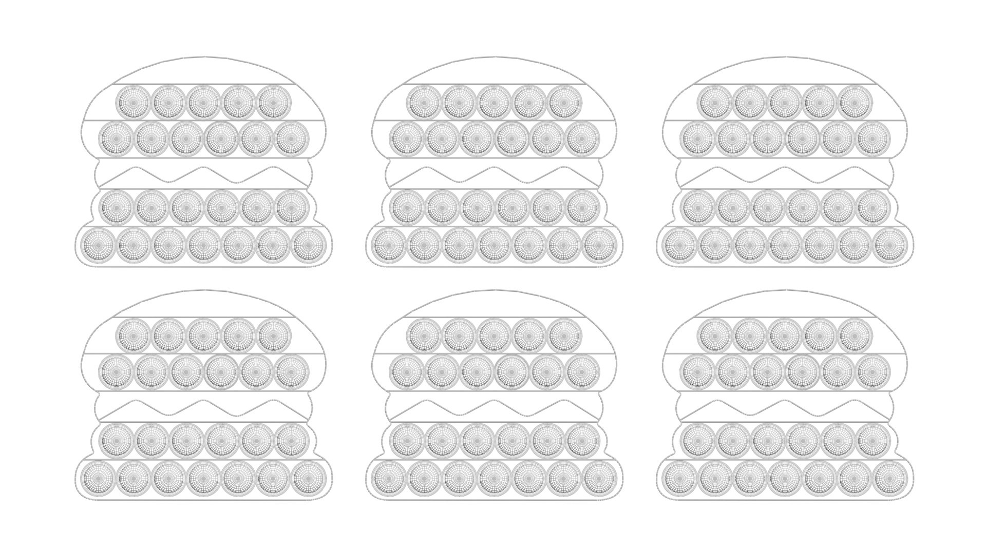 3D Burger Pop It Fidget Toys Set - TurboSquid 1792584