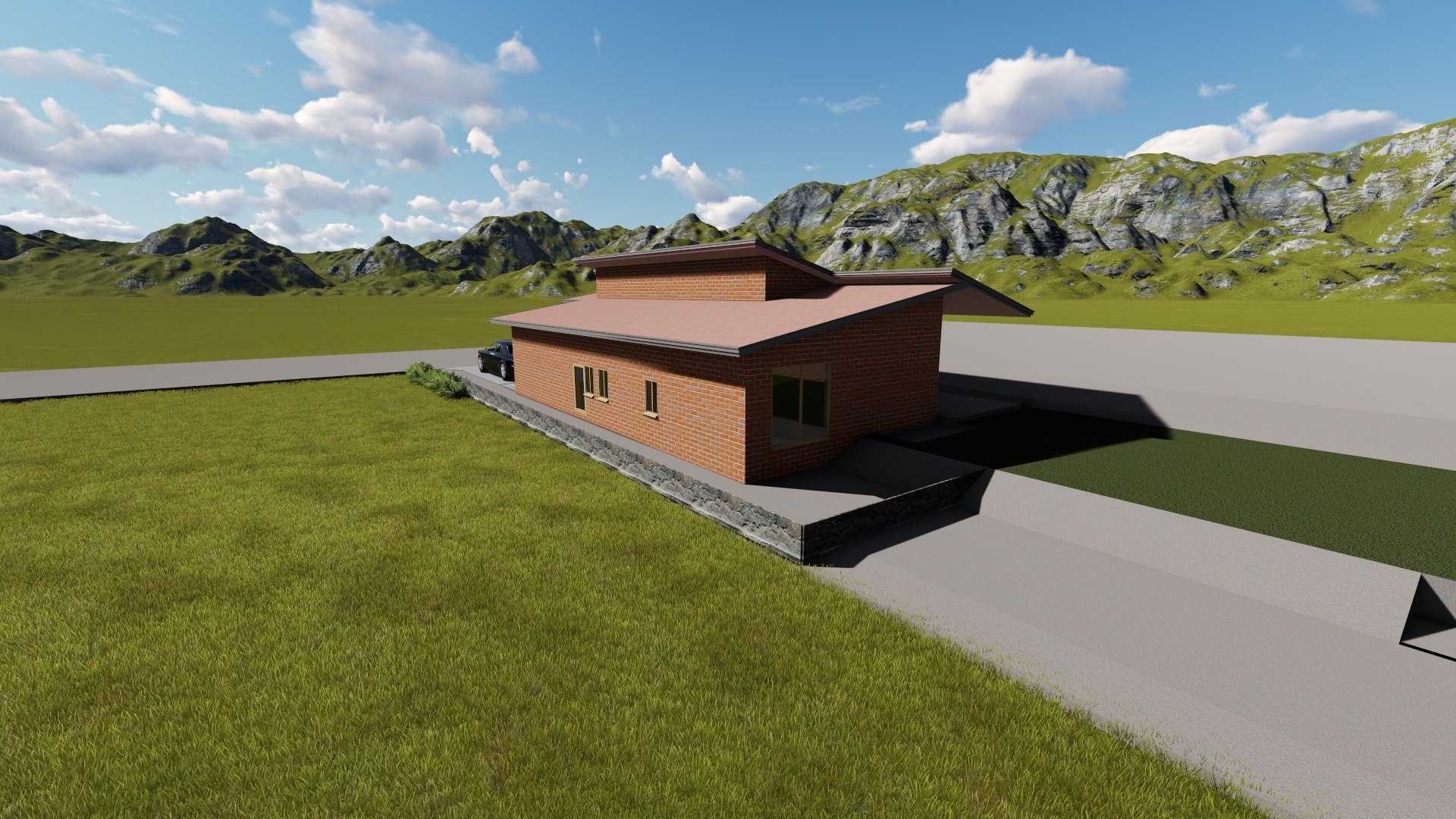 3d model of country house