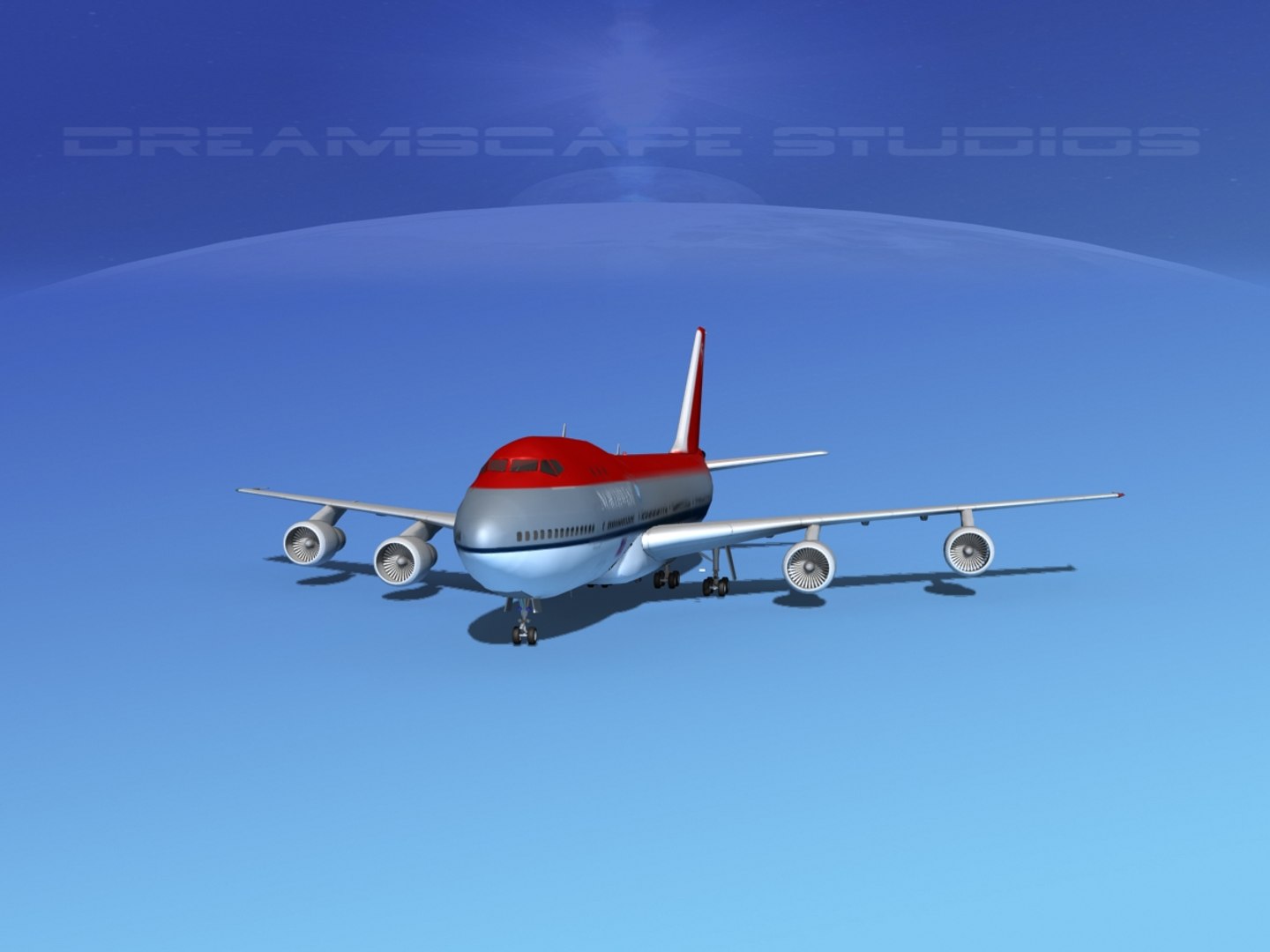 747-100 airline boeing 747 3d model