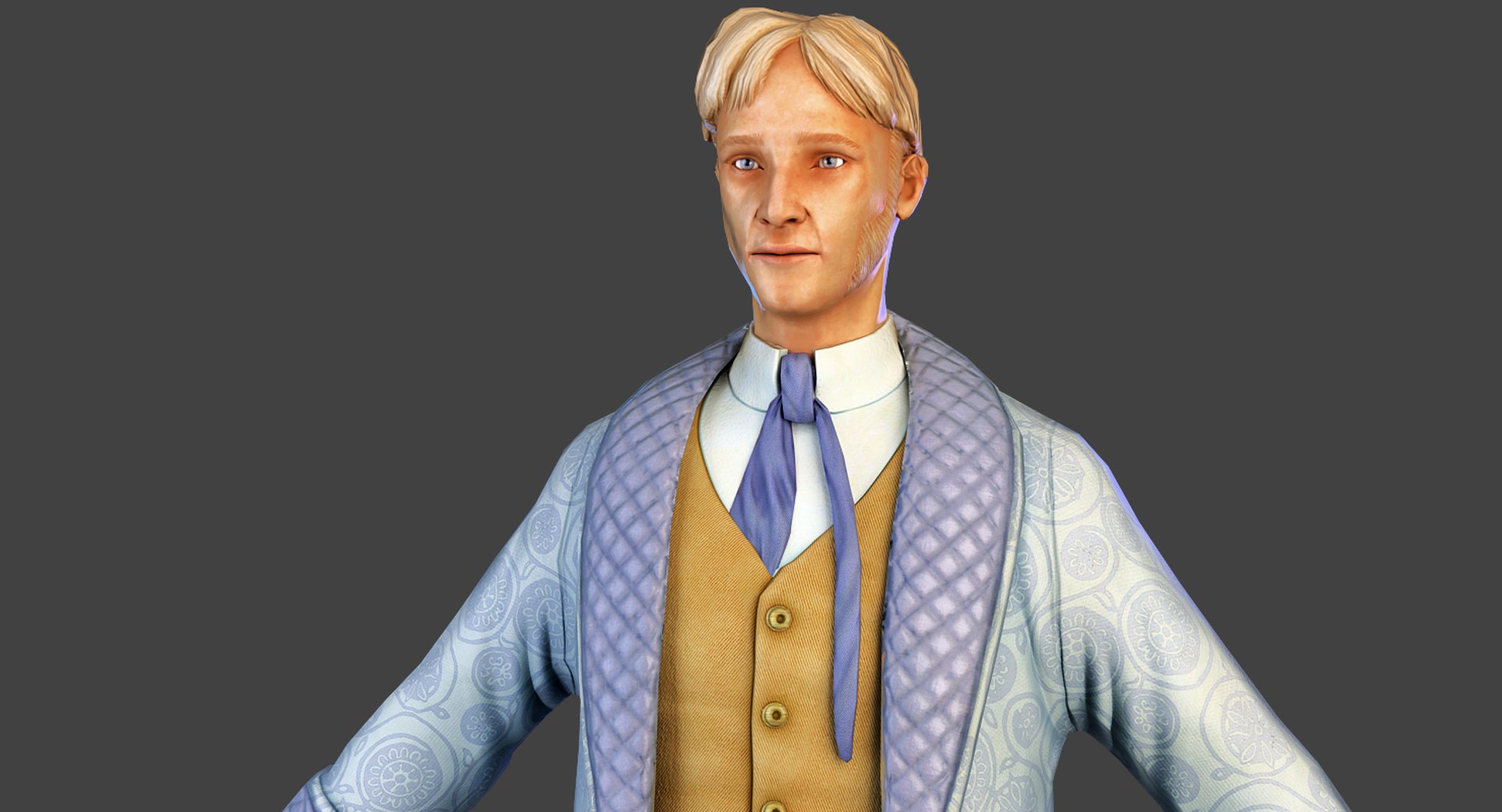 Gentleman Robe Character 3d Model