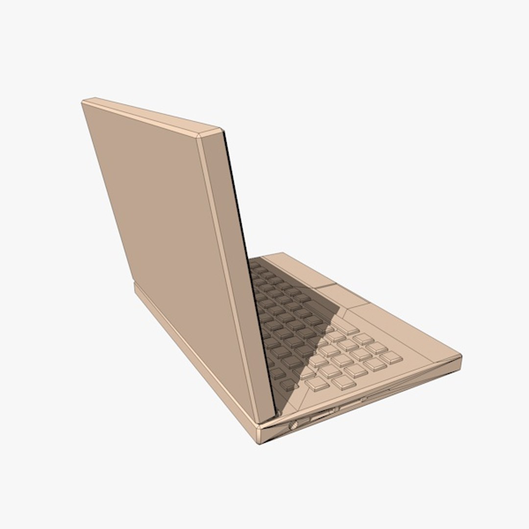 3d model cartoon laptop
