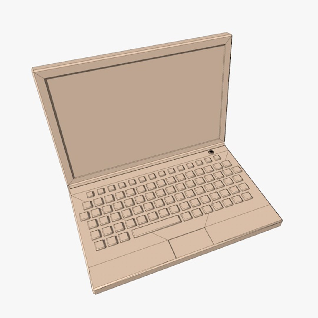 3d model cartoon laptop