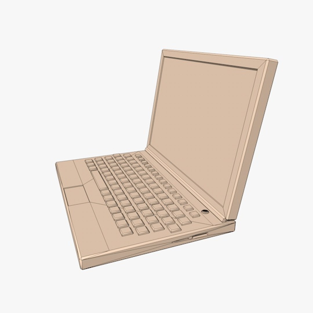3d model cartoon laptop