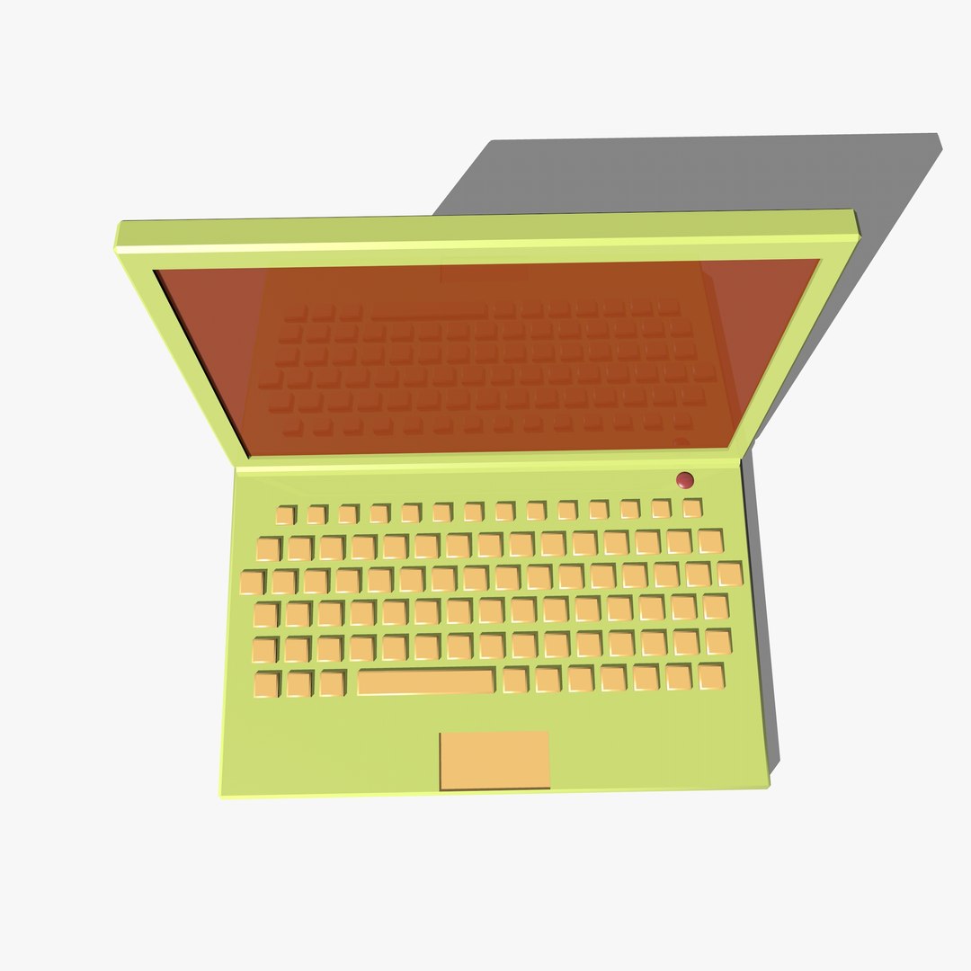3d model cartoon laptop