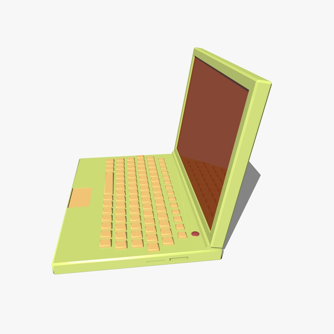3d model cartoon laptop