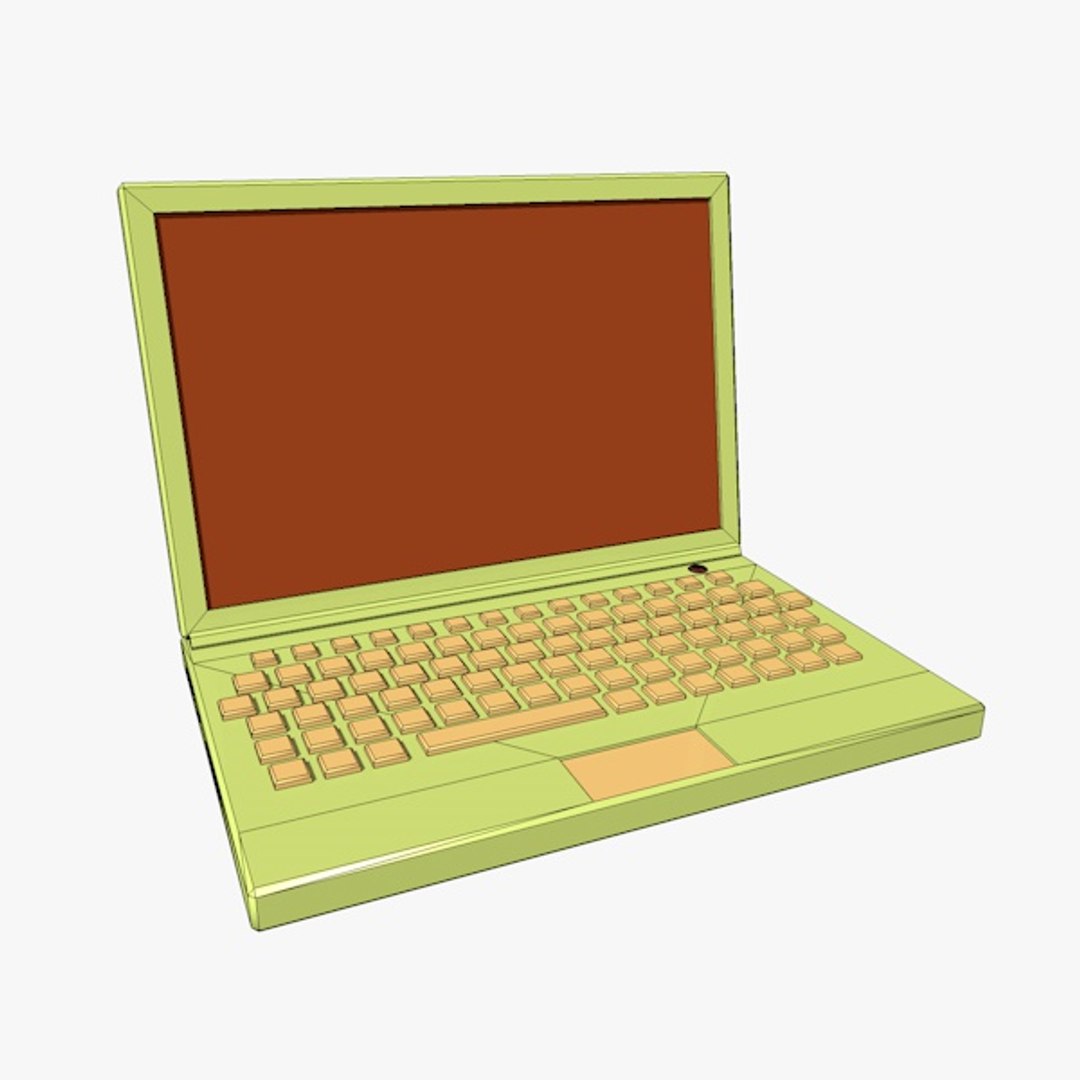 3d model cartoon laptop