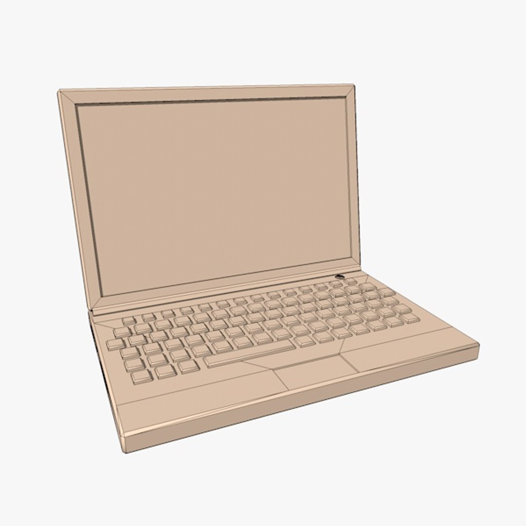 3d model cartoon laptop