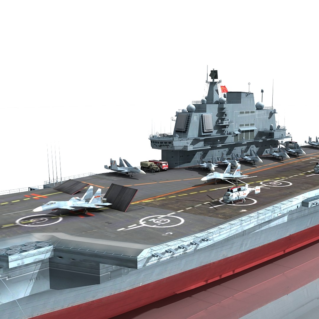 chinese aircraft carrier cv-16 3d max
