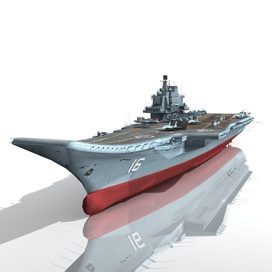 chinese aircraft carrier cv-16 3d max