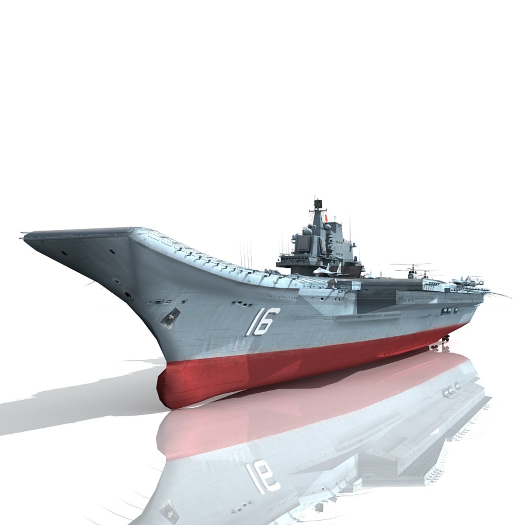 chinese aircraft carrier cv-16 3d max