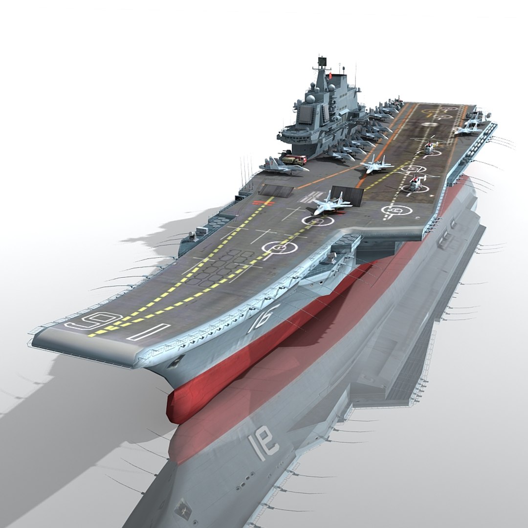 chinese aircraft carrier cv-16 3d max
