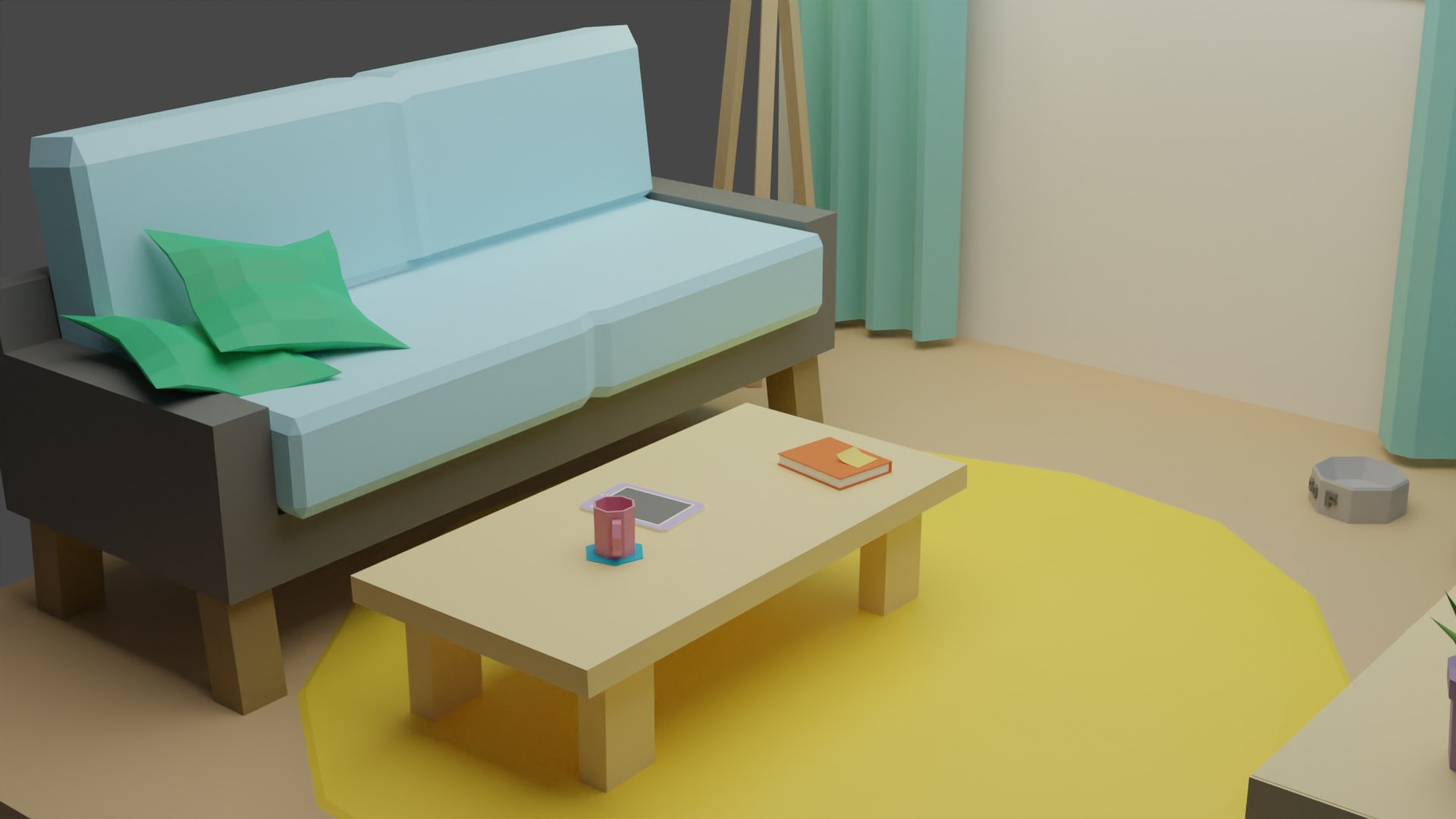 3D Living Room 12 Low-poly 3D Model - TurboSquid 1797549