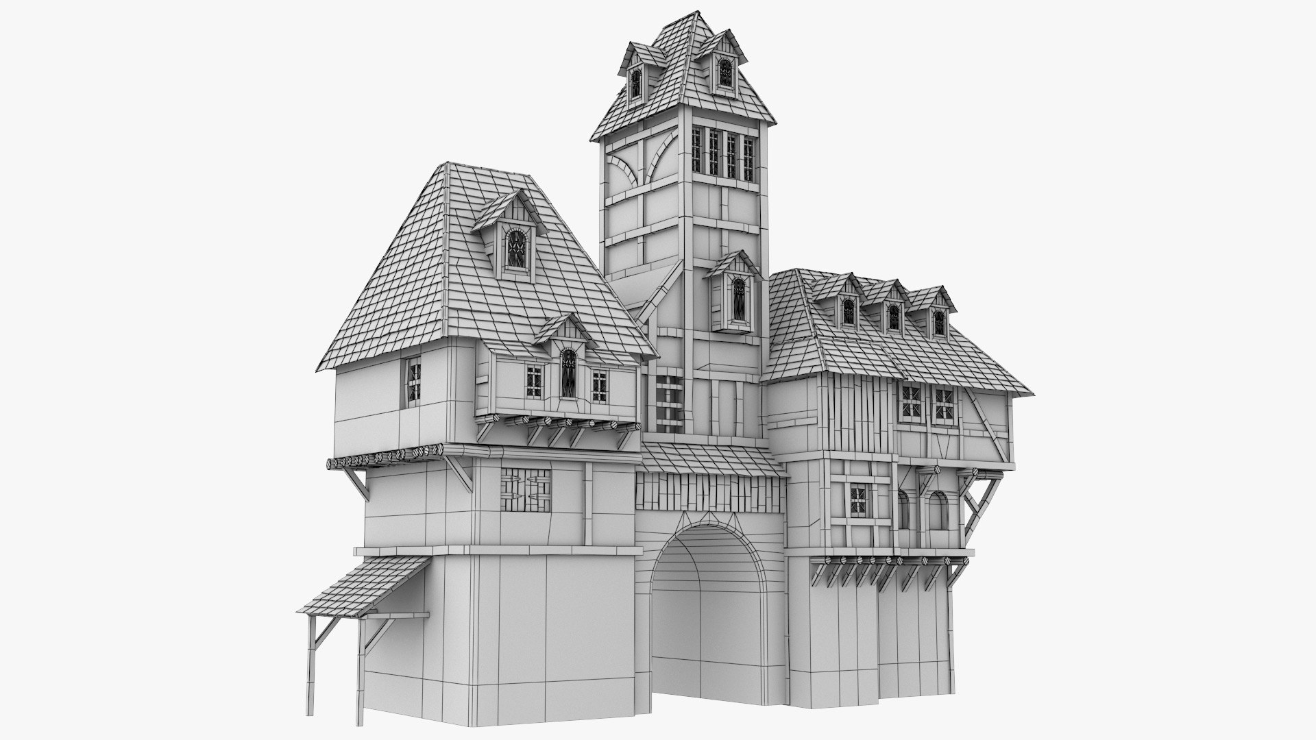 3D Medieval House 04 8K PBR Textures Model - TurboSquid 2278205