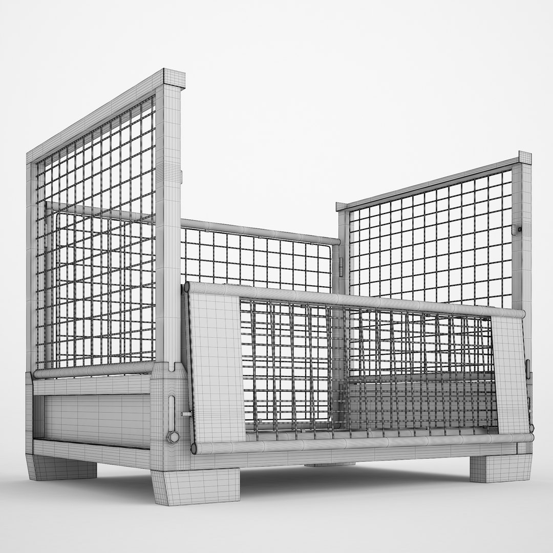 3D model Collapsible Cage Pallet 08 - TurboSquid 2076854