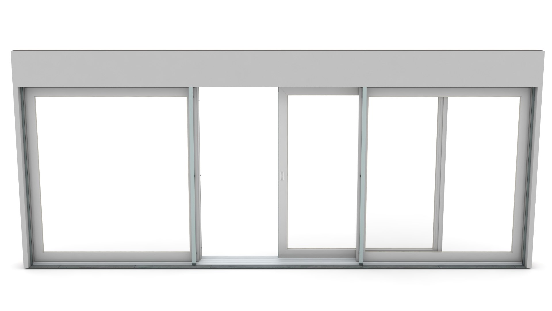 3D PVC Sliding Triple Bay Window - Full Wall Section Model - TurboSquid ...