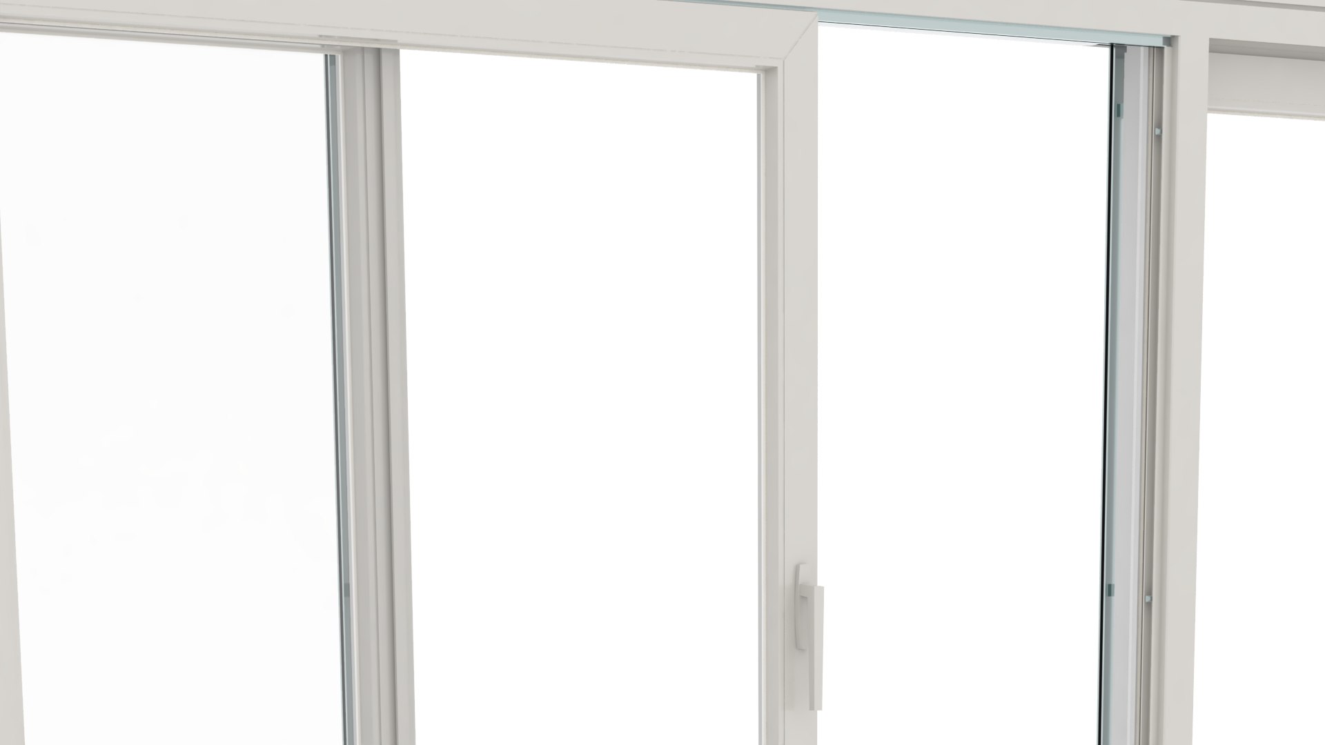 3D PVC Sliding Triple Bay Window - Full Wall Section Model - TurboSquid ...