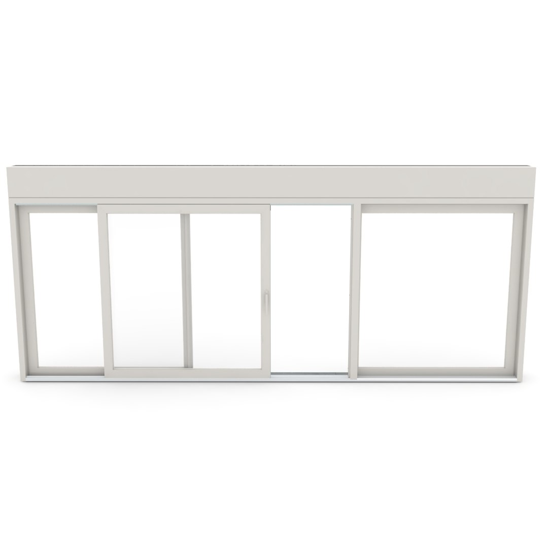 PVC Sliding triple bay window - Full wall section3Dモデル - TurboSquid 2057643