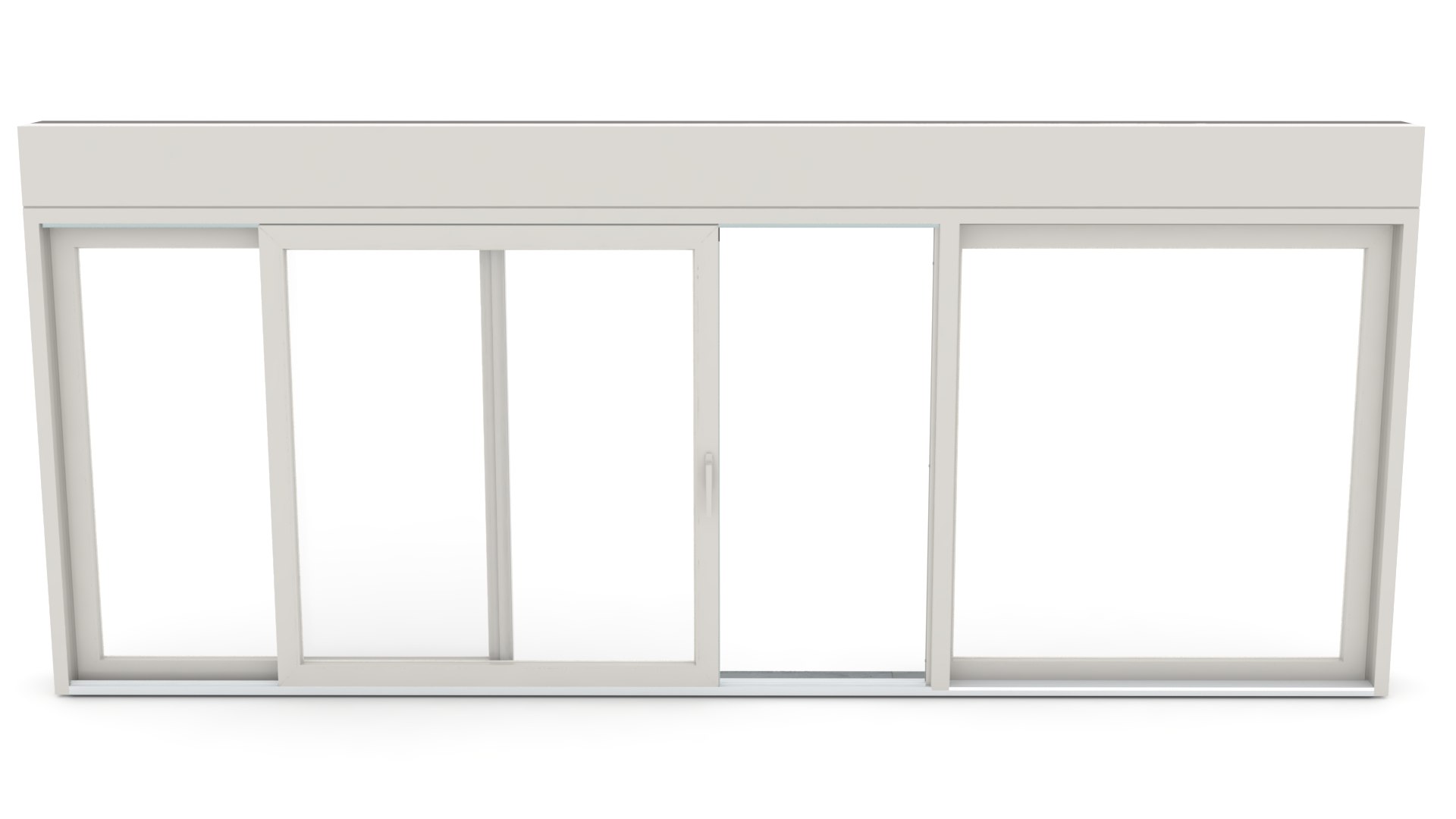 3D PVC Sliding Triple Bay Window - Full Wall Section Model - TurboSquid ...