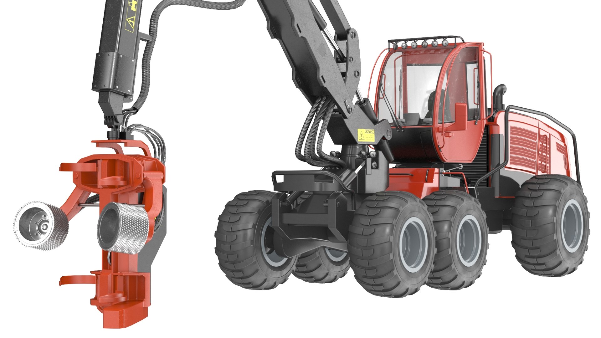 3D Forestry Harvester Model - TurboSquid 2287007