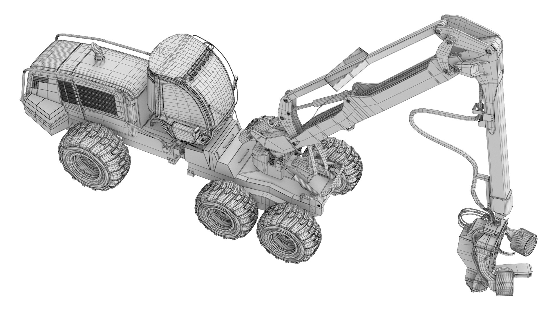 3D Forestry Harvester Model - TurboSquid 2287007
