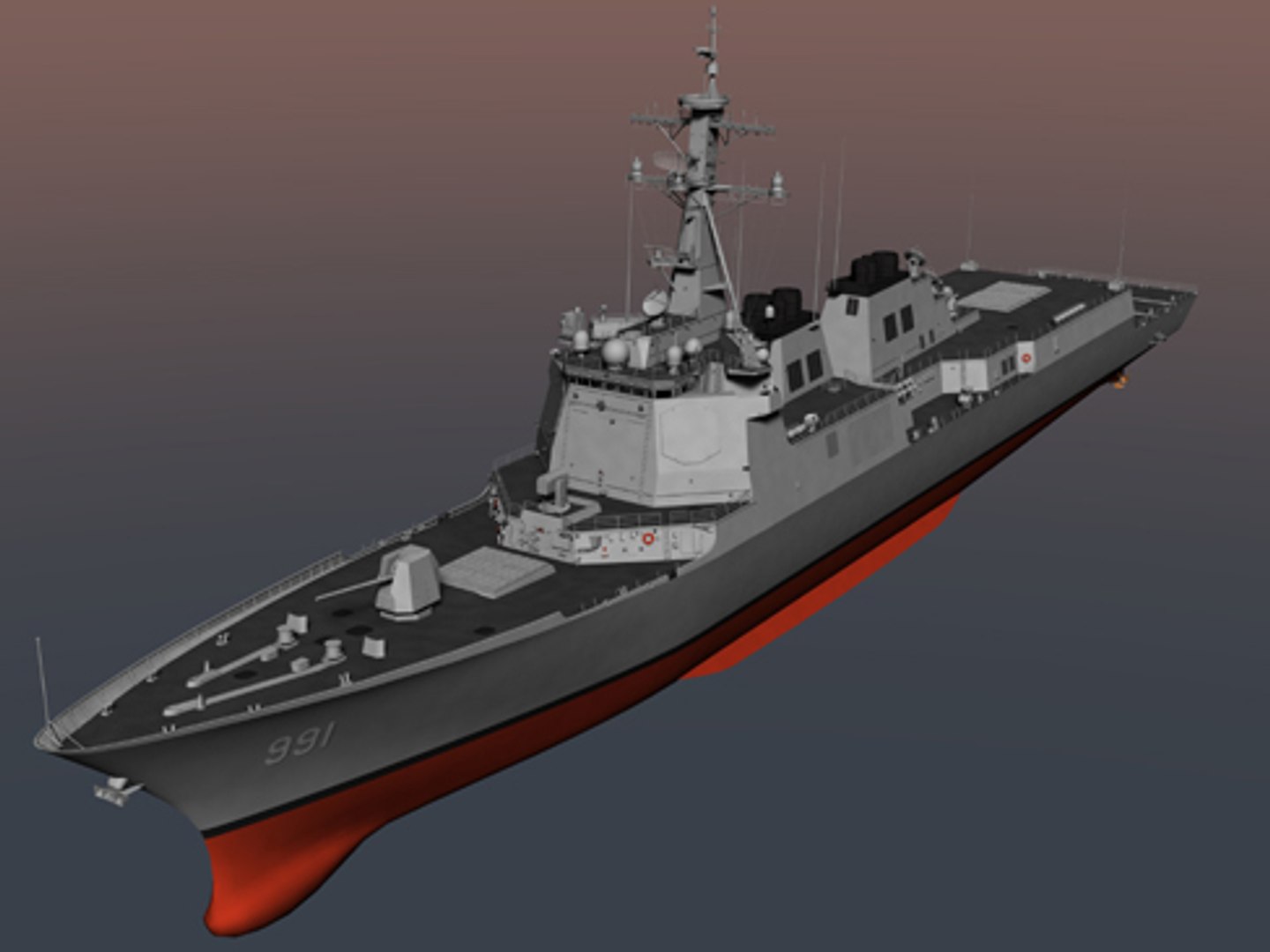 3d Korea Kdx-iii Destroyer Model