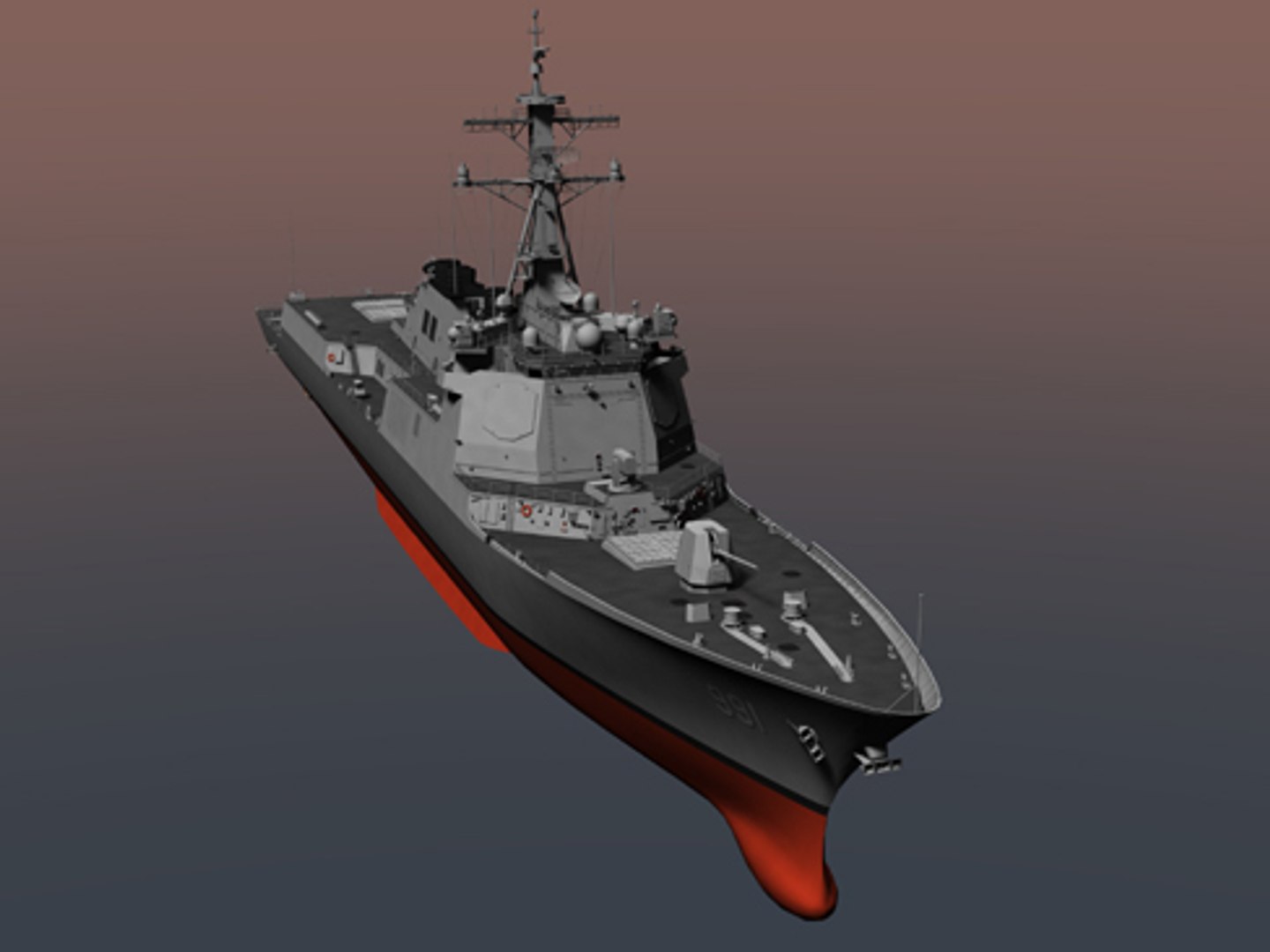 3d Korea Kdx-iii Destroyer Model