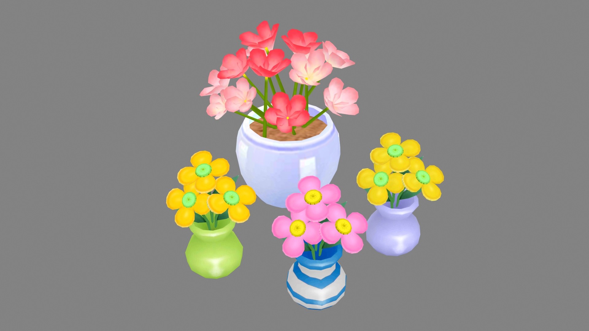 3D Potted Flowers Model - TurboSquid 2259041