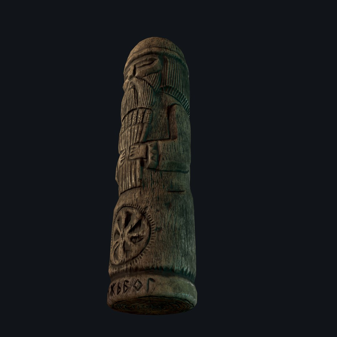 3D Dazhbog Wooden Figurine model - TurboSquid 1761394