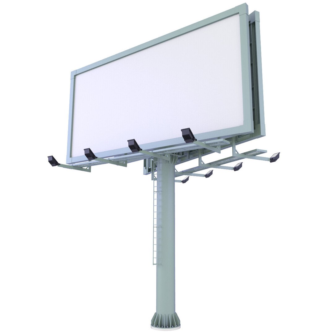 3D Highway Billboard Pole 30 model - TurboSquid 1815230