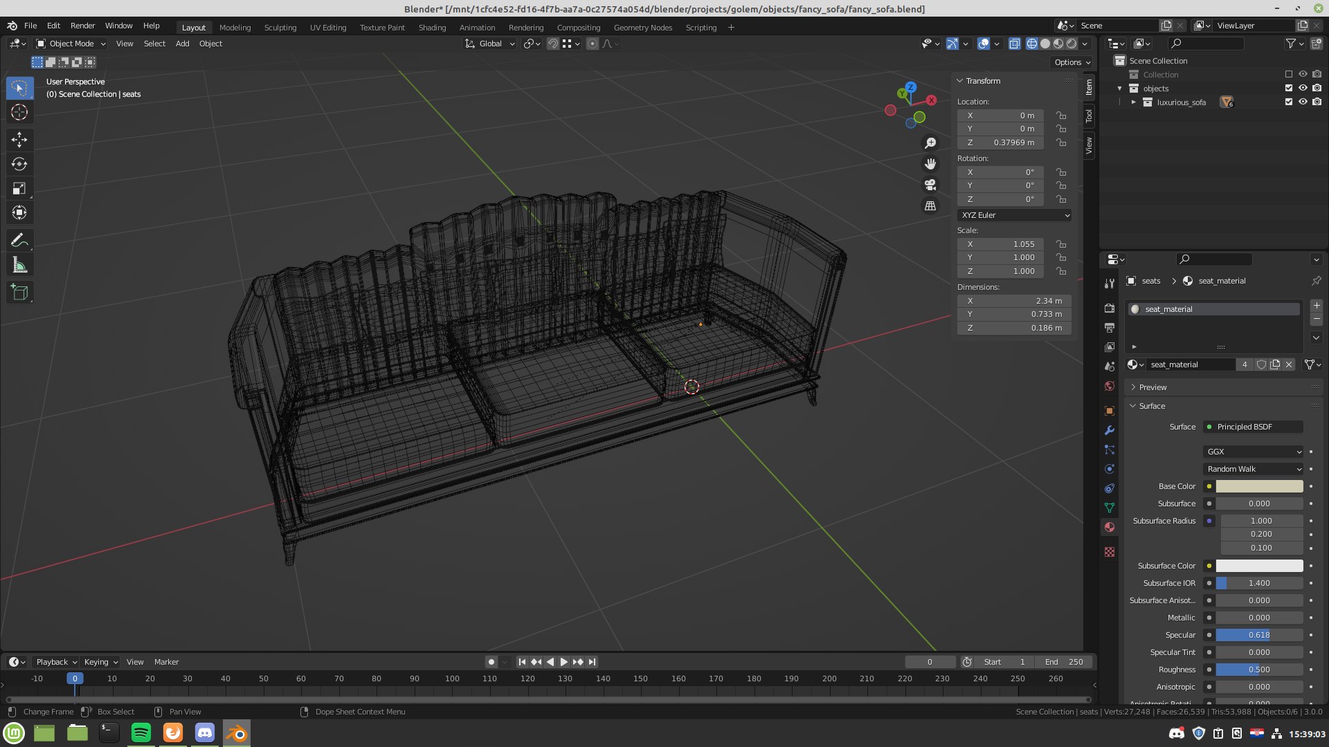 3D Fancy sofa model - TurboSquid 2005617