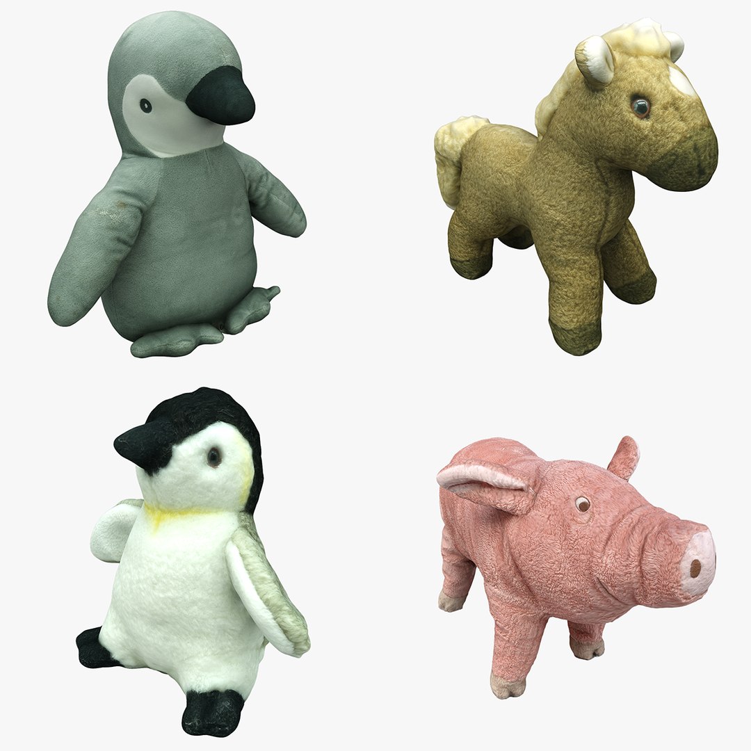 Plush Animal Collection 04 Model - TurboSquid 1798096