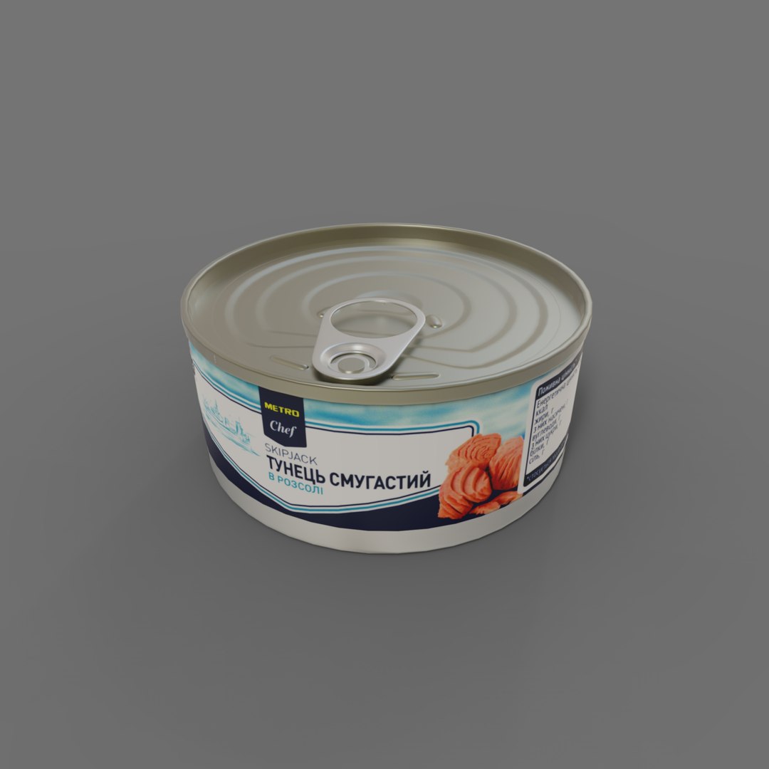 3D fish can preserves Metro Chef Skipjack 160g - TurboSquid 2100113