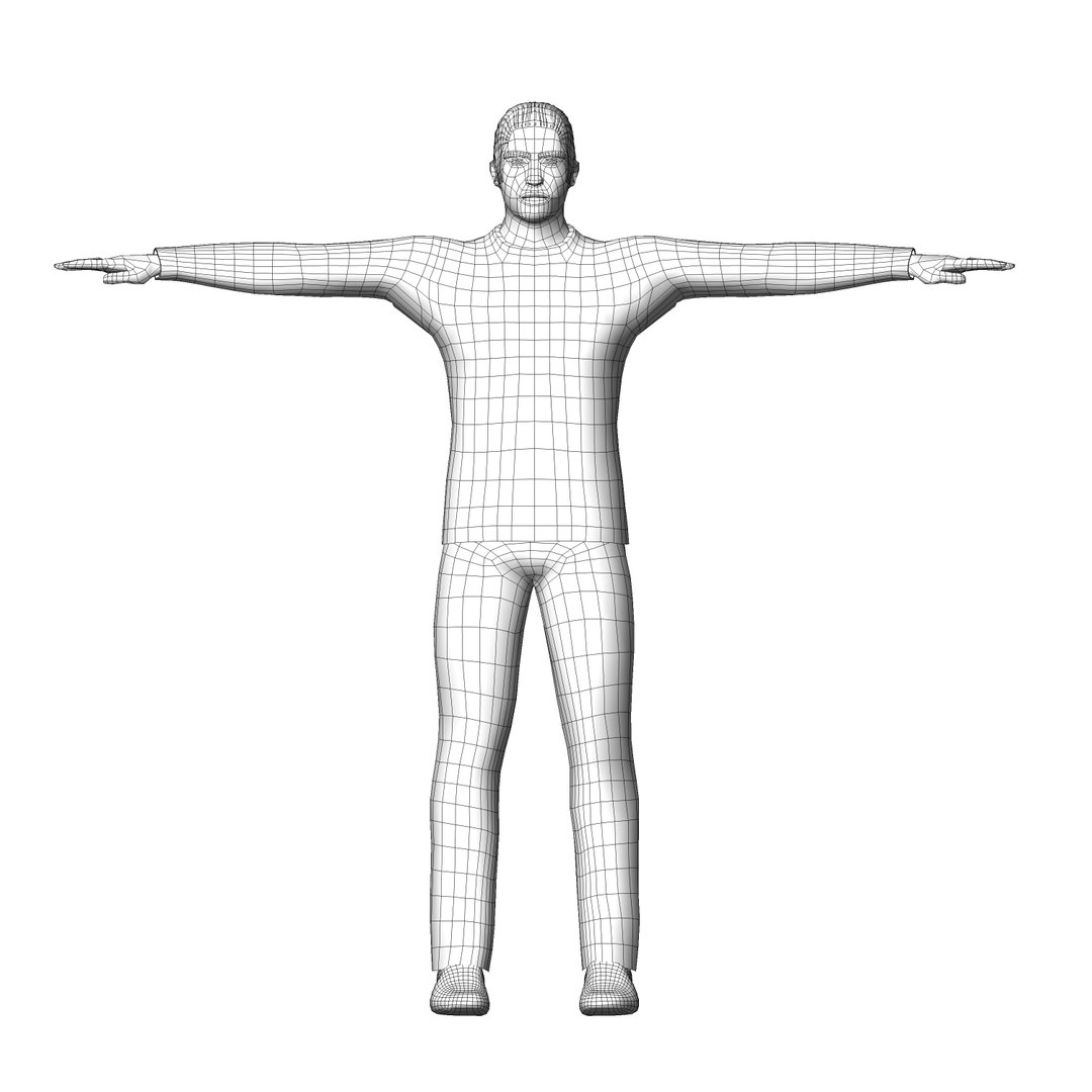 White Man 3D - TurboSquid 1628625