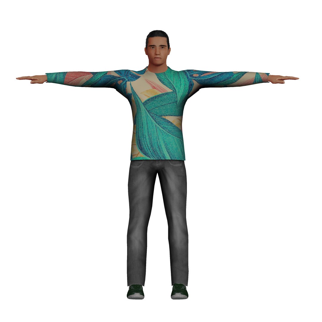 White Man 3D - TurboSquid 1628625