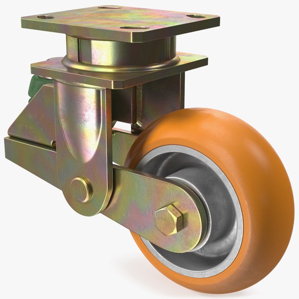 3D Poly Spring Loaded Swivel Castor model - TurboSquid 1787990