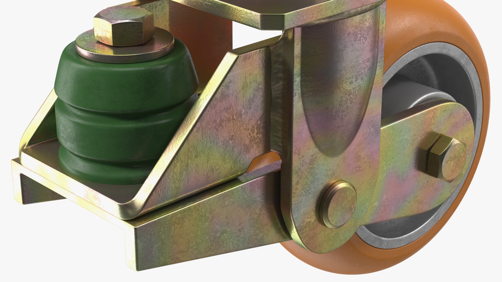 3D Poly Spring Loaded Swivel Castor model - TurboSquid 1787990