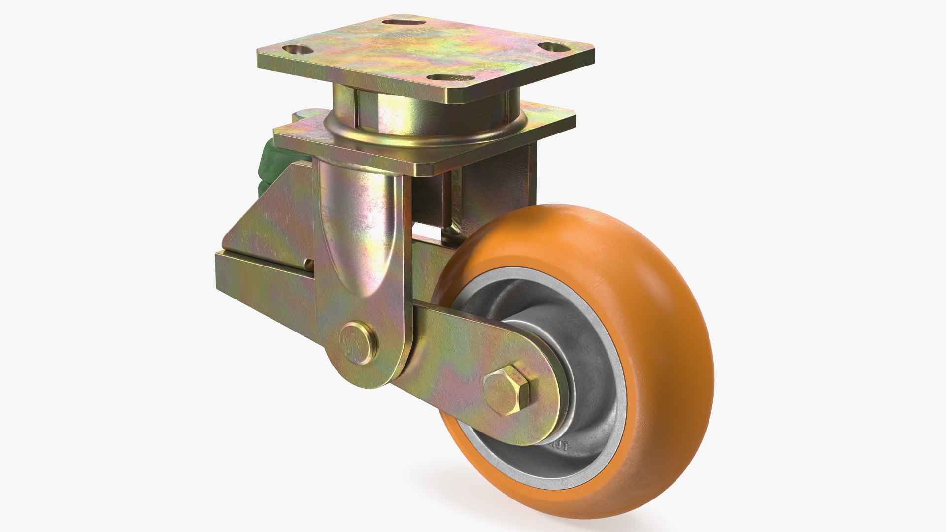 3D Poly Spring Loaded Swivel Castor model - TurboSquid 1787990