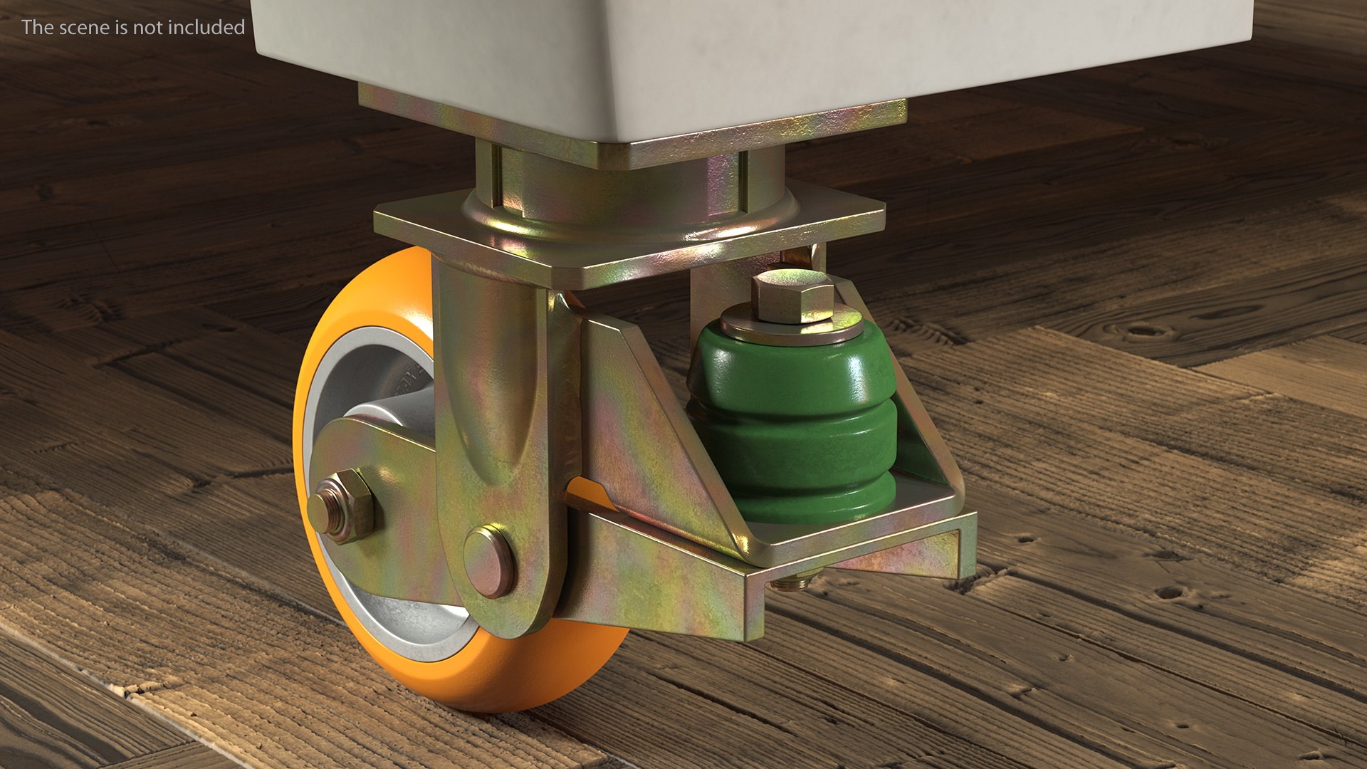 3D Poly Spring Loaded Swivel Castor model - TurboSquid 1787990