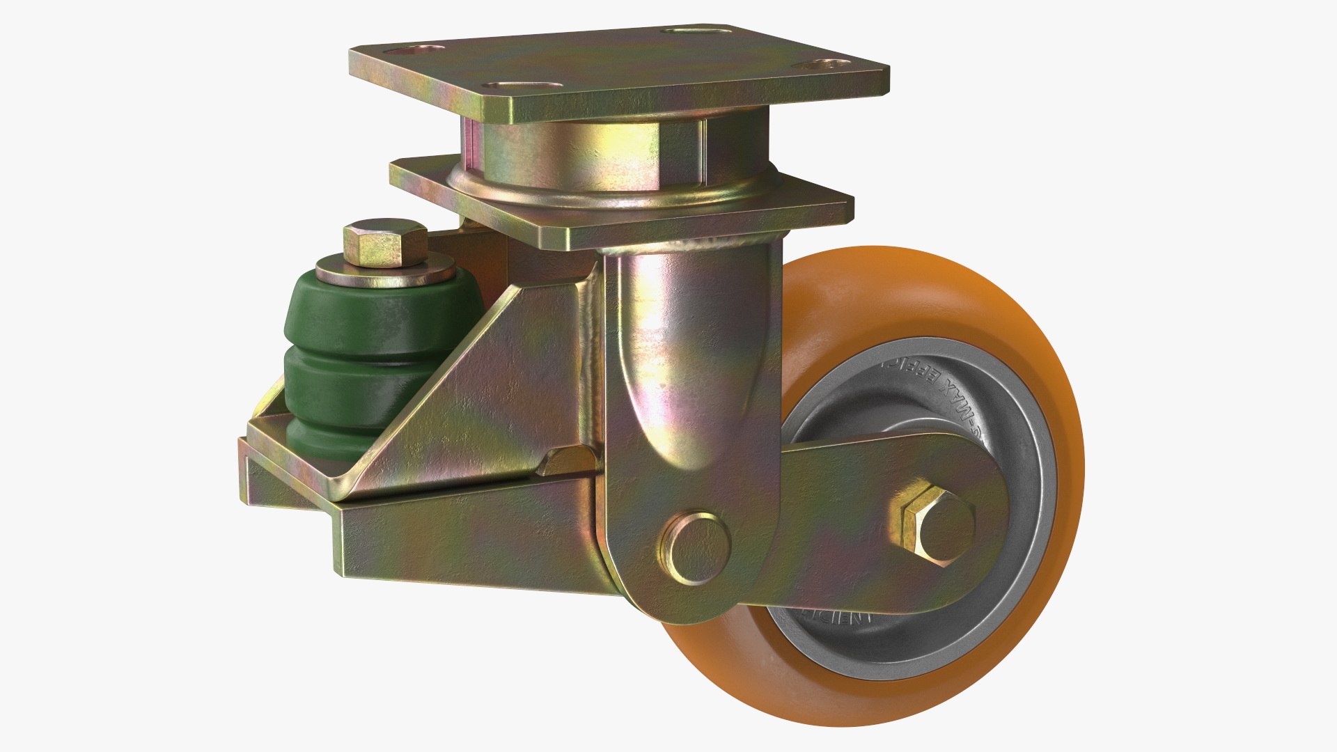 3D Poly Spring Loaded Swivel Castor model - TurboSquid 1787990