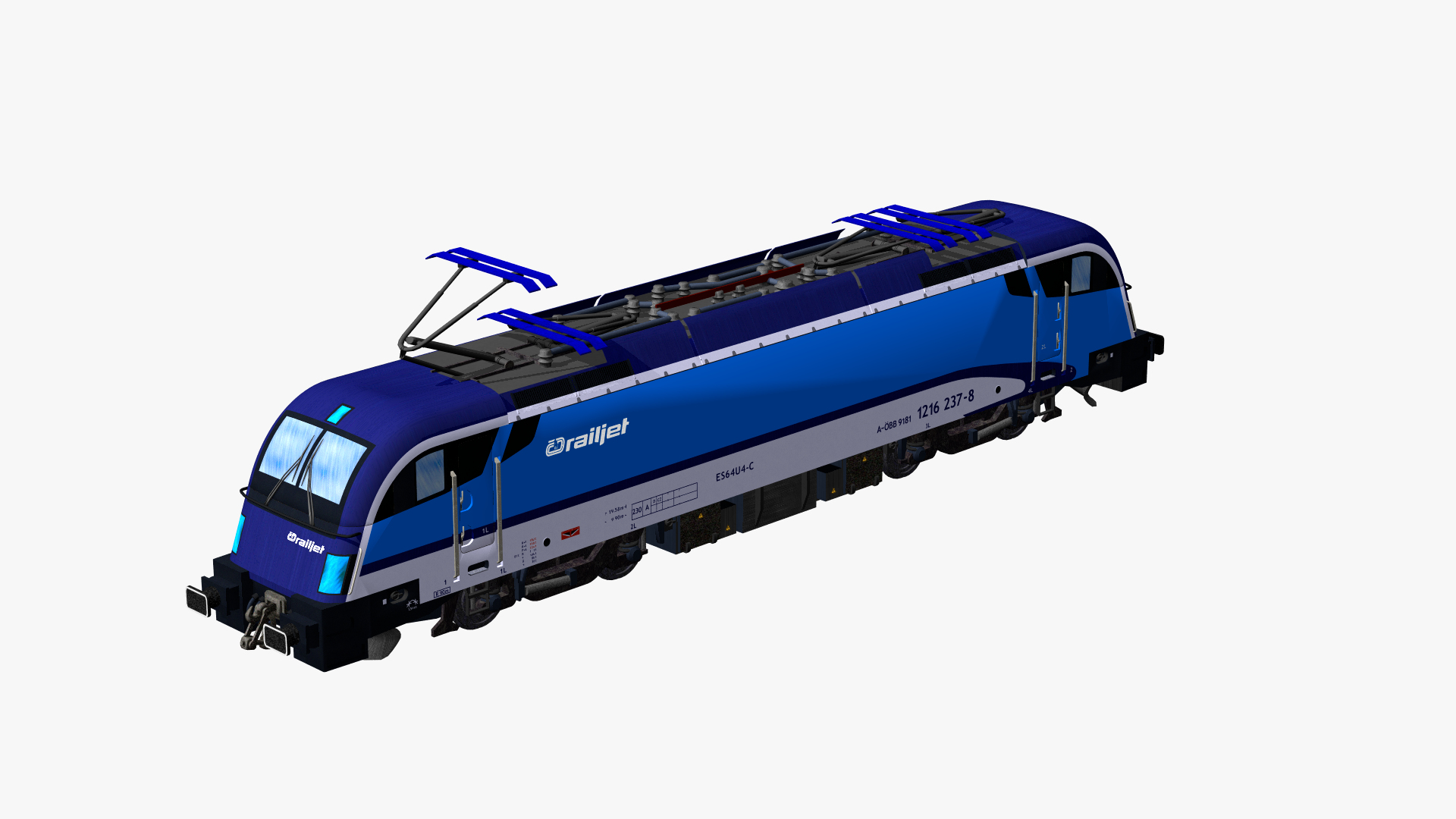 Taurus Class 1216 Railjet Es64u4-c Electric Locomotive 3D - TurboSquid ...