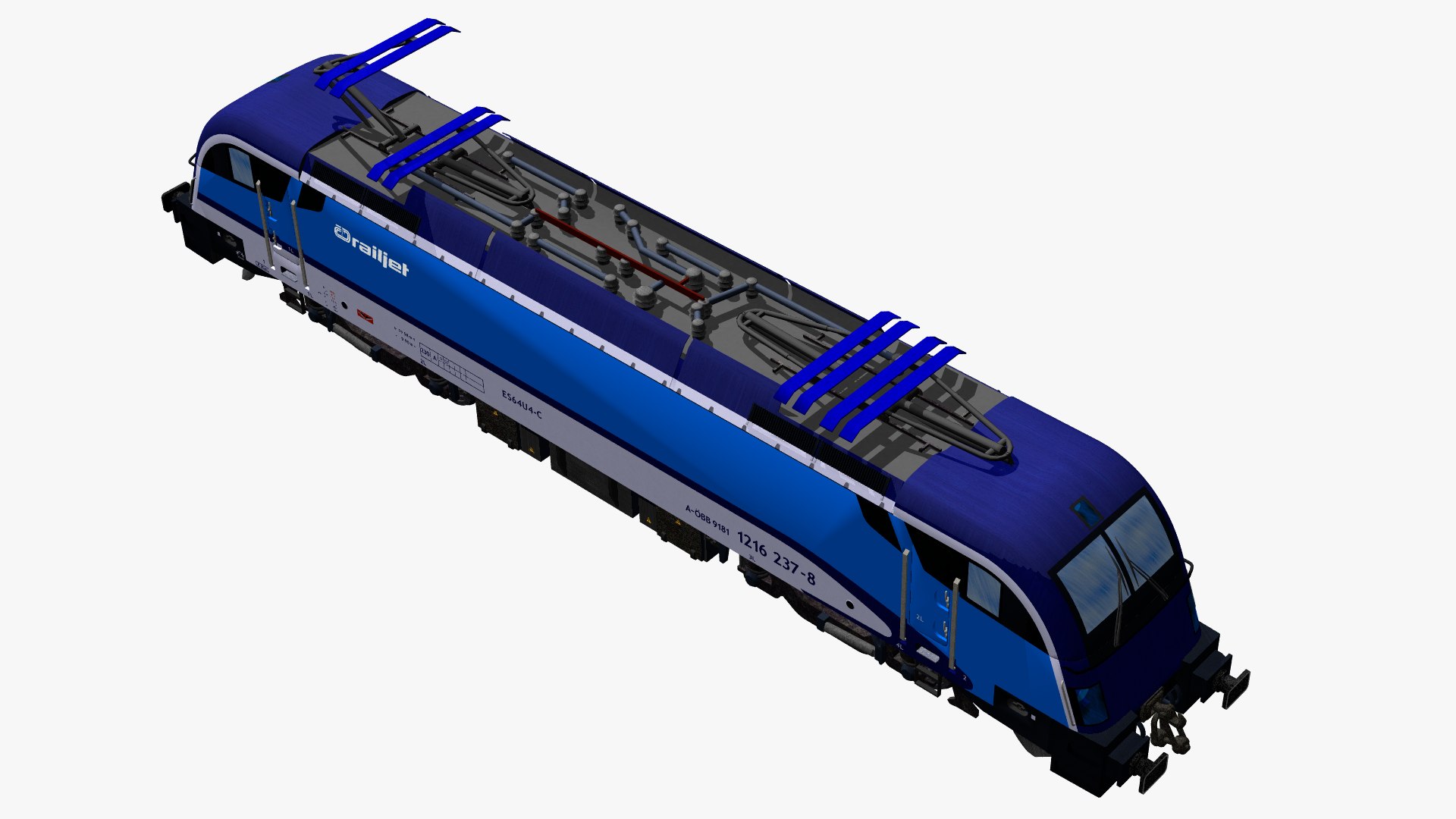 Taurus Class 1216 Railjet Es64u4-c Electric Locomotive 3D - TurboSquid ...